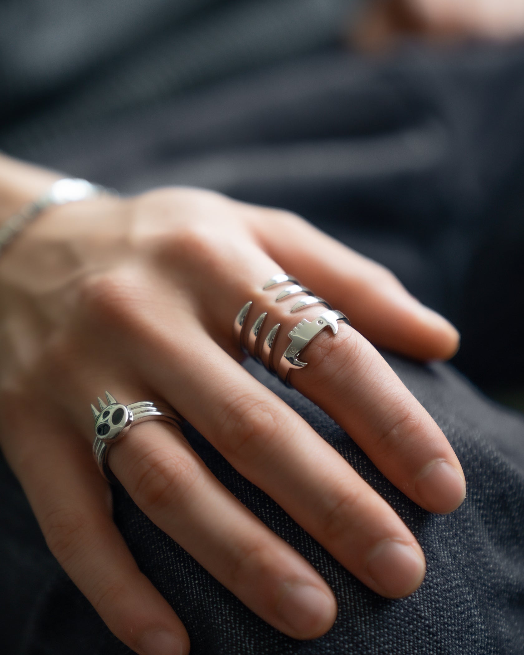 Zombie Aku Rib Cage Ring - Sterling Silver – Shiro Studio