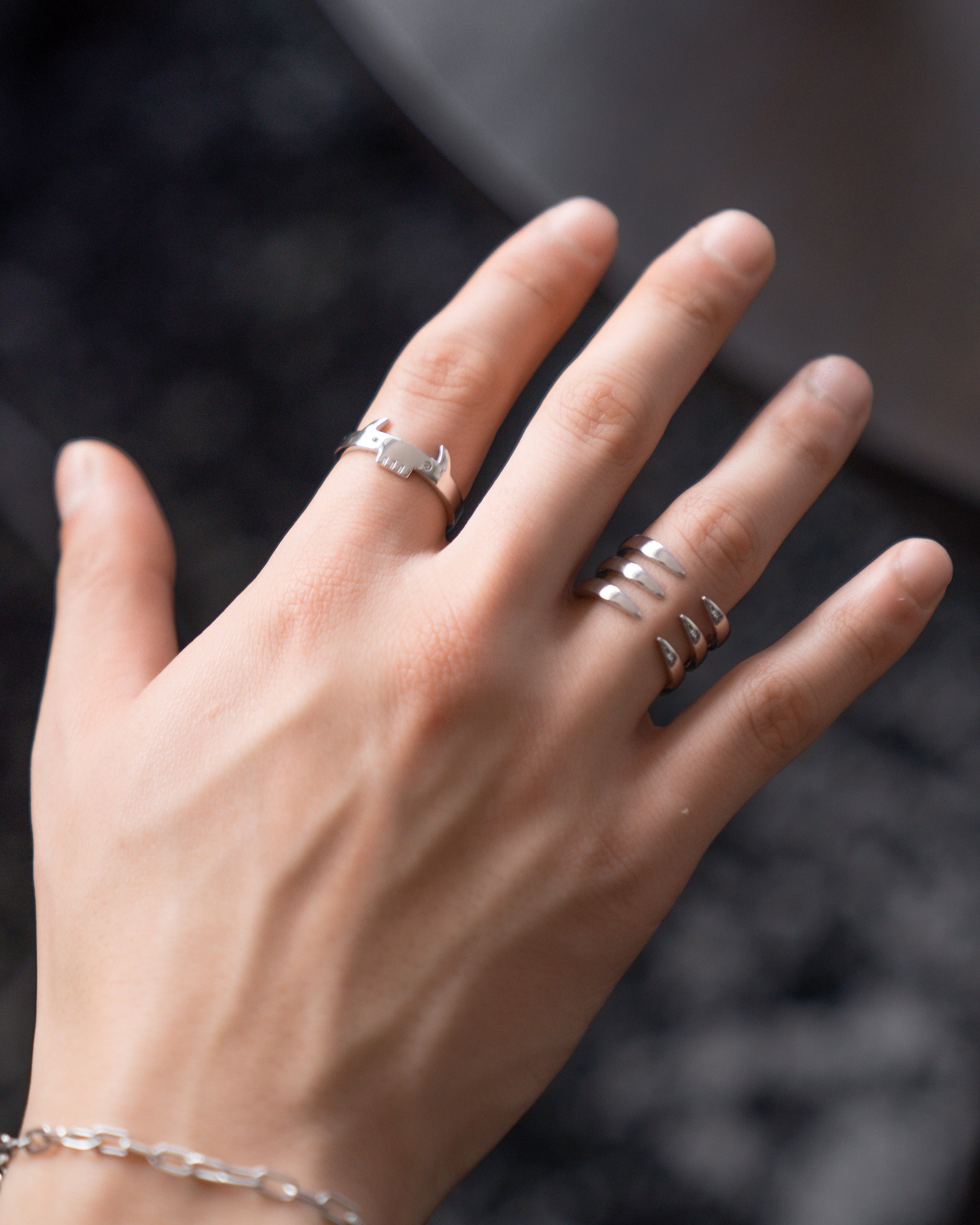 Zombie Aku Rib Cage Ring - Sterling Silver – Shiro Studio